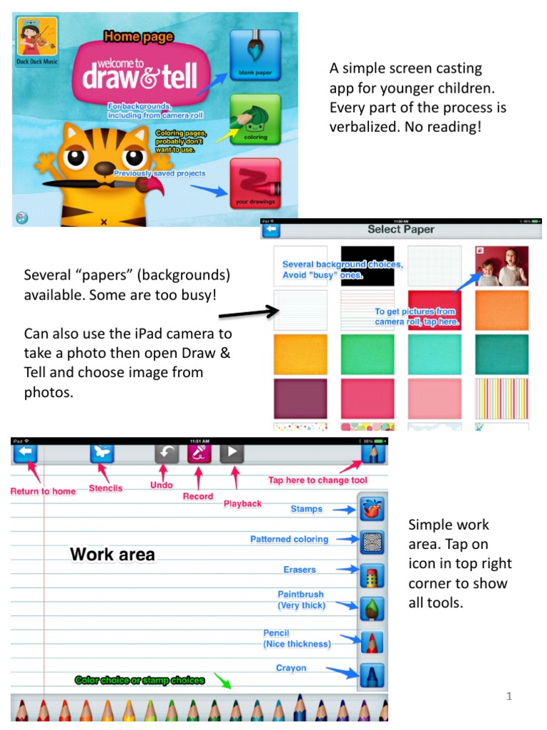 Draw & Tell: A Kids' Storytelling App | PDF | Games & Activities ...