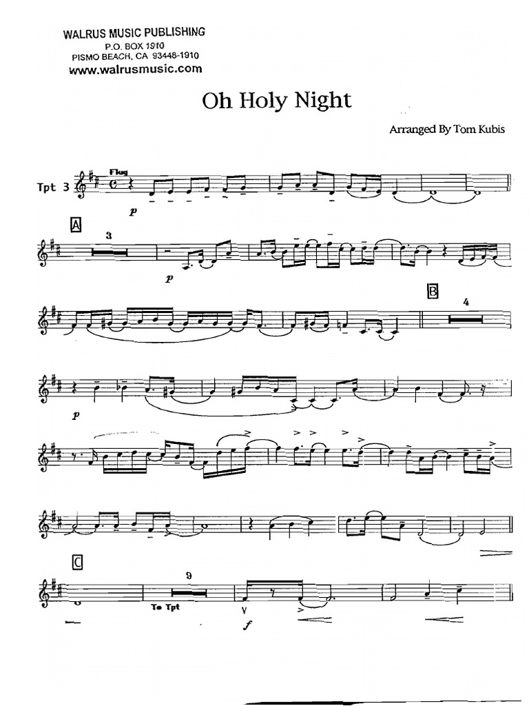 Oh Holy Night - FULL Big Band - Kubis | PDF