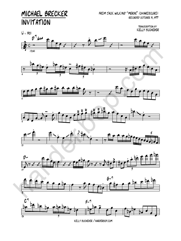 Brecker Invitation Solo | PDF