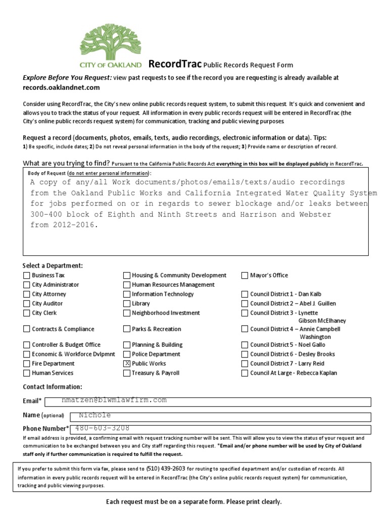 PRR 13789 Original Request PDF | PDF | Email | Computing