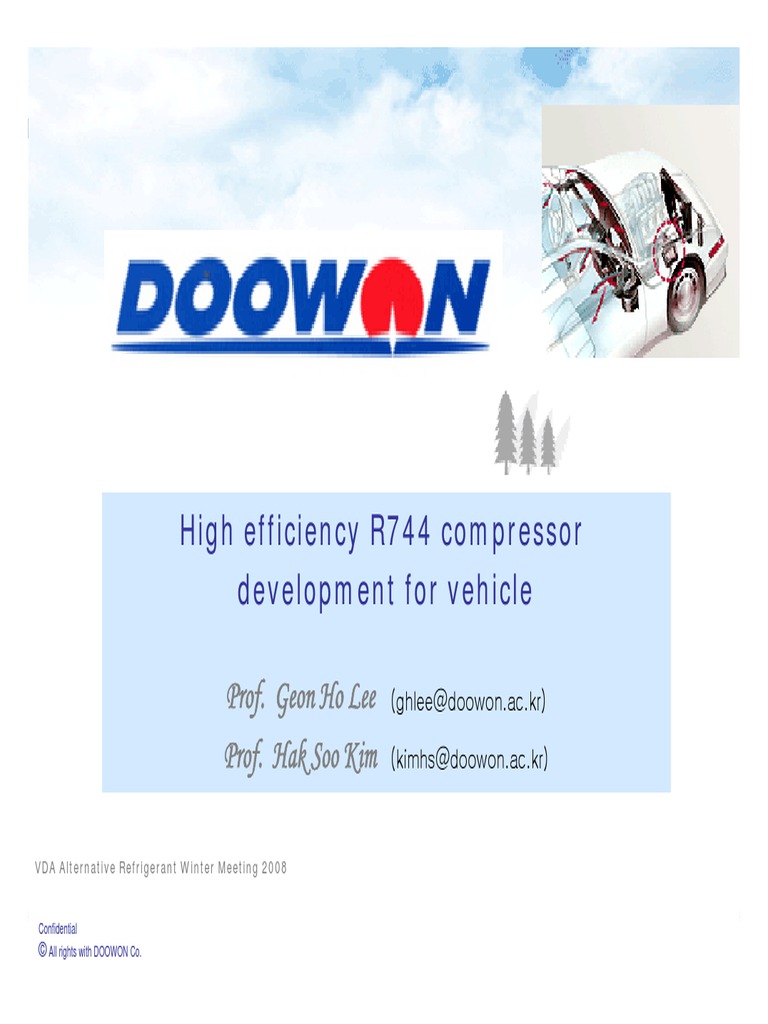 08 Vda Doowon | PDF | Air Conditioning | Gas Compressor
