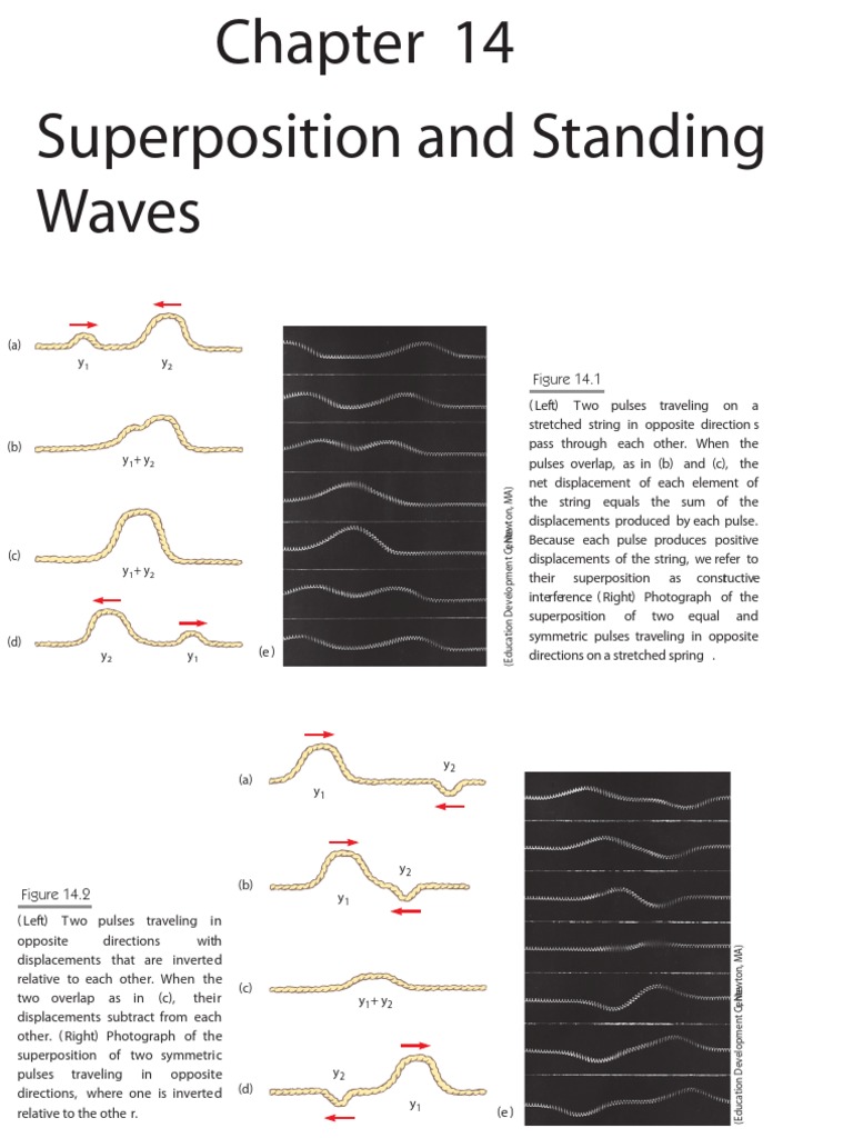 Superposition and Standing Waves: Interference. (Right) Photograph of ...
