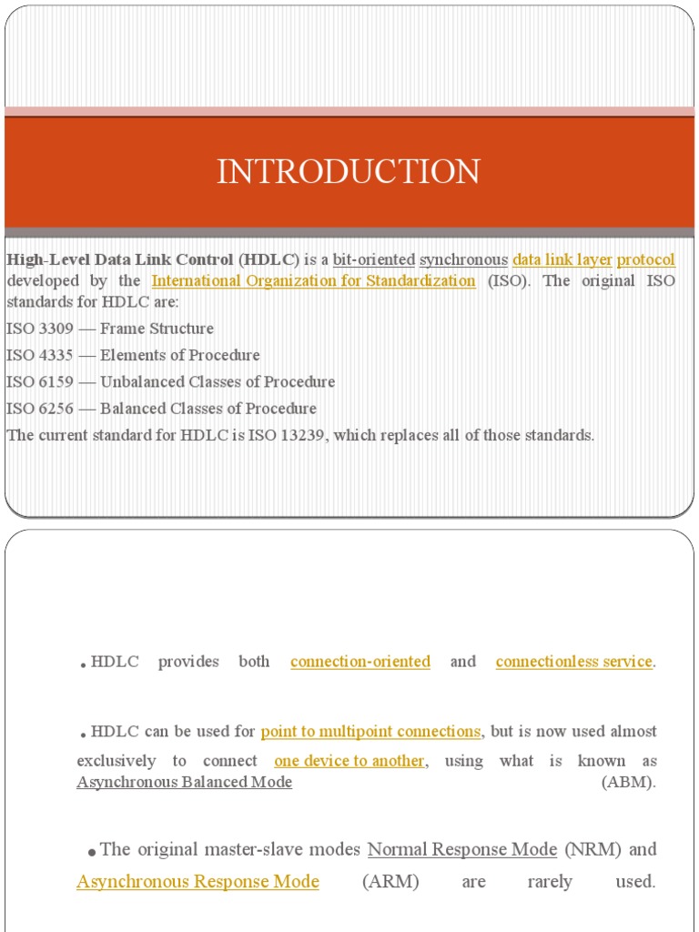 Data Link Layer Protocol International Organization For Standardization | Download Free PDF ...