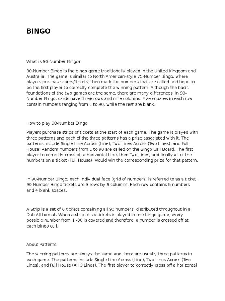 Bingo Tutorial | Download Free PDF | Gaming | Gaming And Lottery