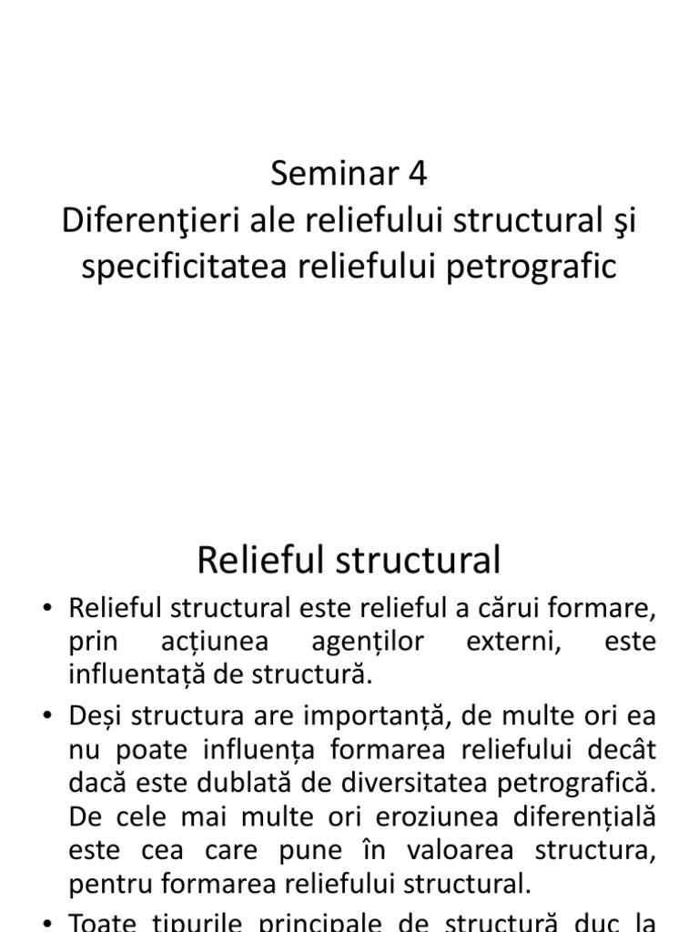 Relief Structural, Petrografic | PDF