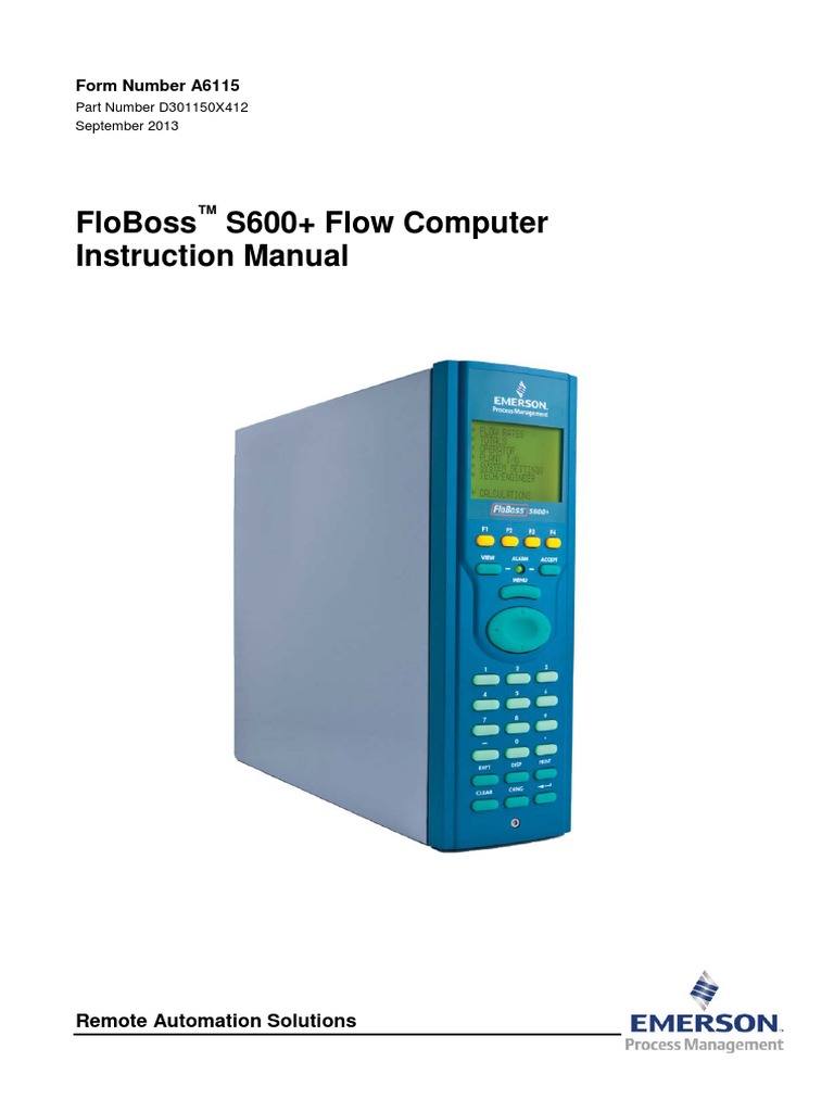 Flowcom FloBoss S600 | PDF | Electrical Connector | Screw