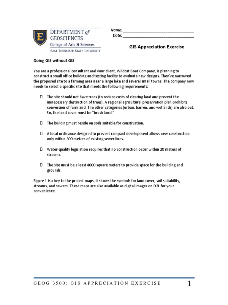 GIS Appreciation Exercise: Doing GIS Without GIS | PDF | Geographic ...