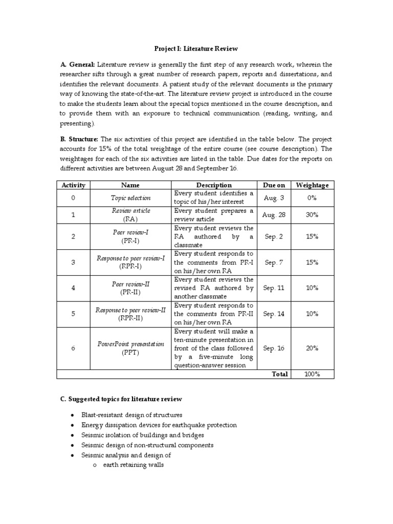 Literature Review Project | PDF | Literature Review | Search Engine ...
