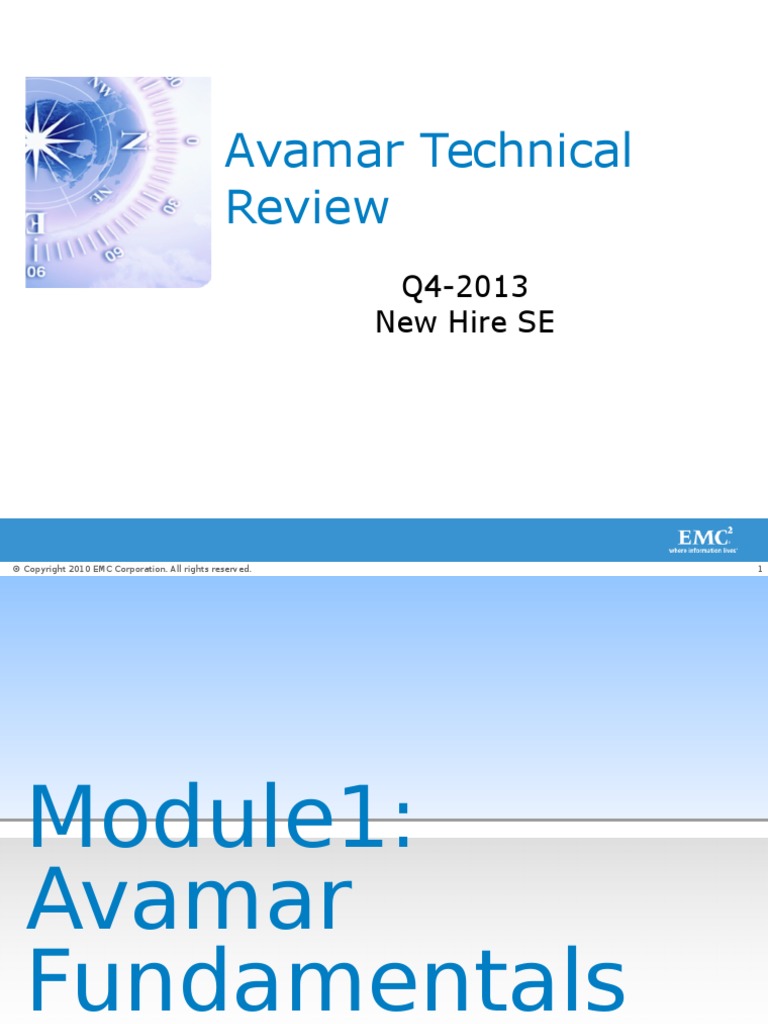 Avamar Technical Presentation From Se TC TRNG | PDF | Replication ...