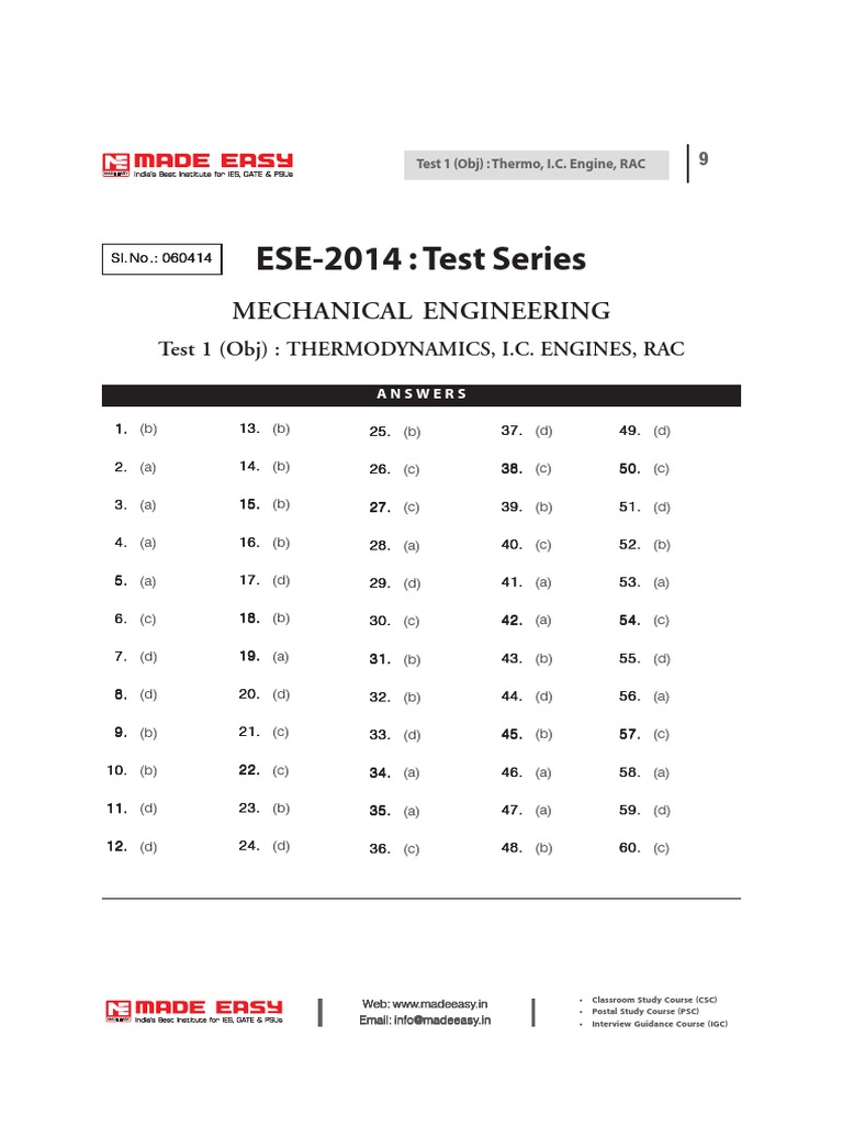 Thermodynamics, IC Engine, RAC - Objective | PDF | Materials Science | Materials