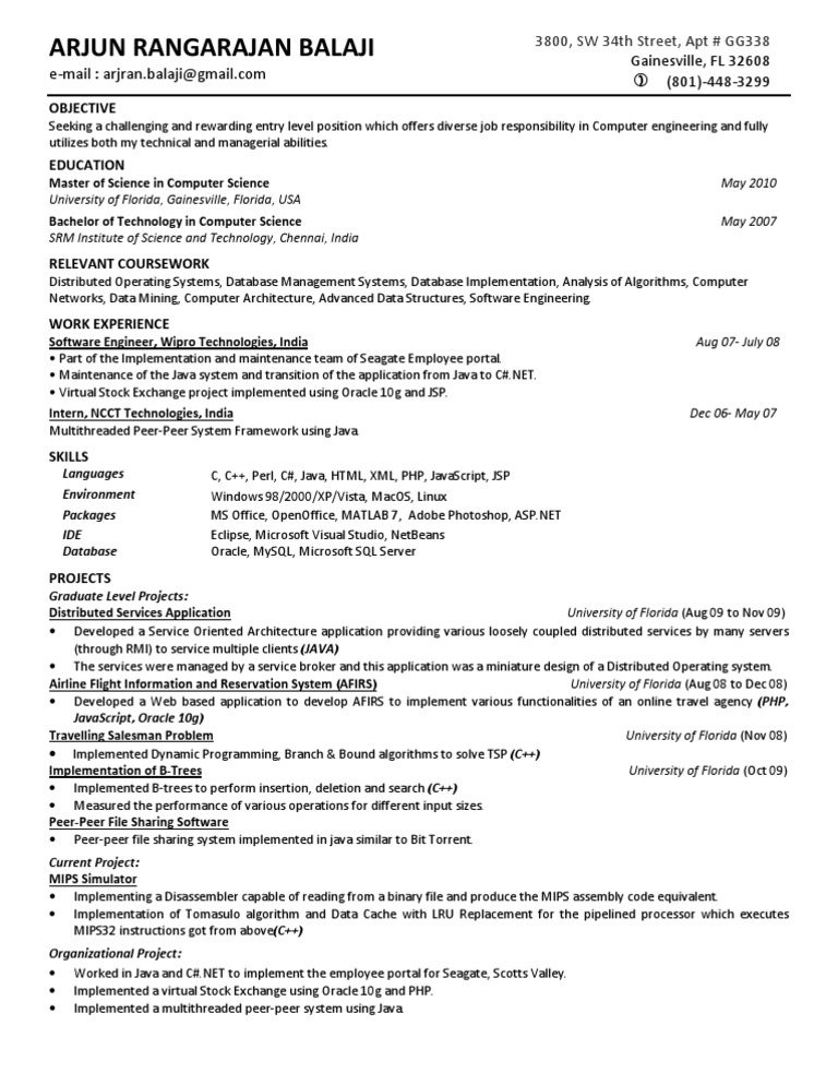 Arjun Resume | PDF | Java (Programming Language) | Oracle Database