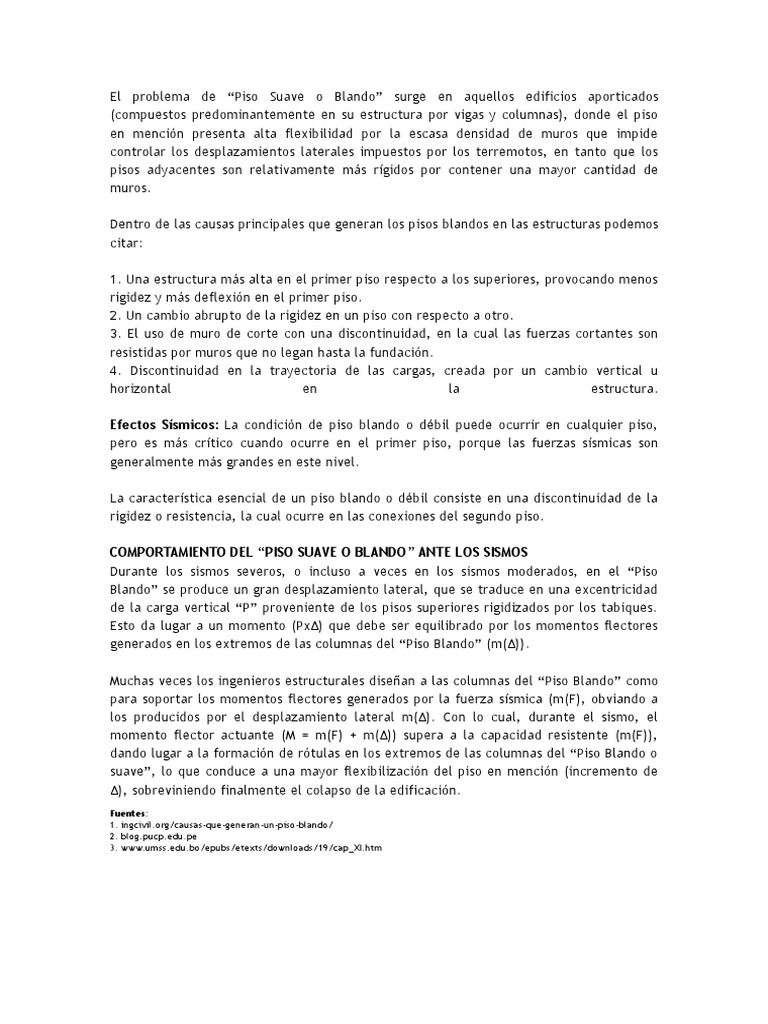 Teoria Piso Blando | PDF | Rigidez | Temblores