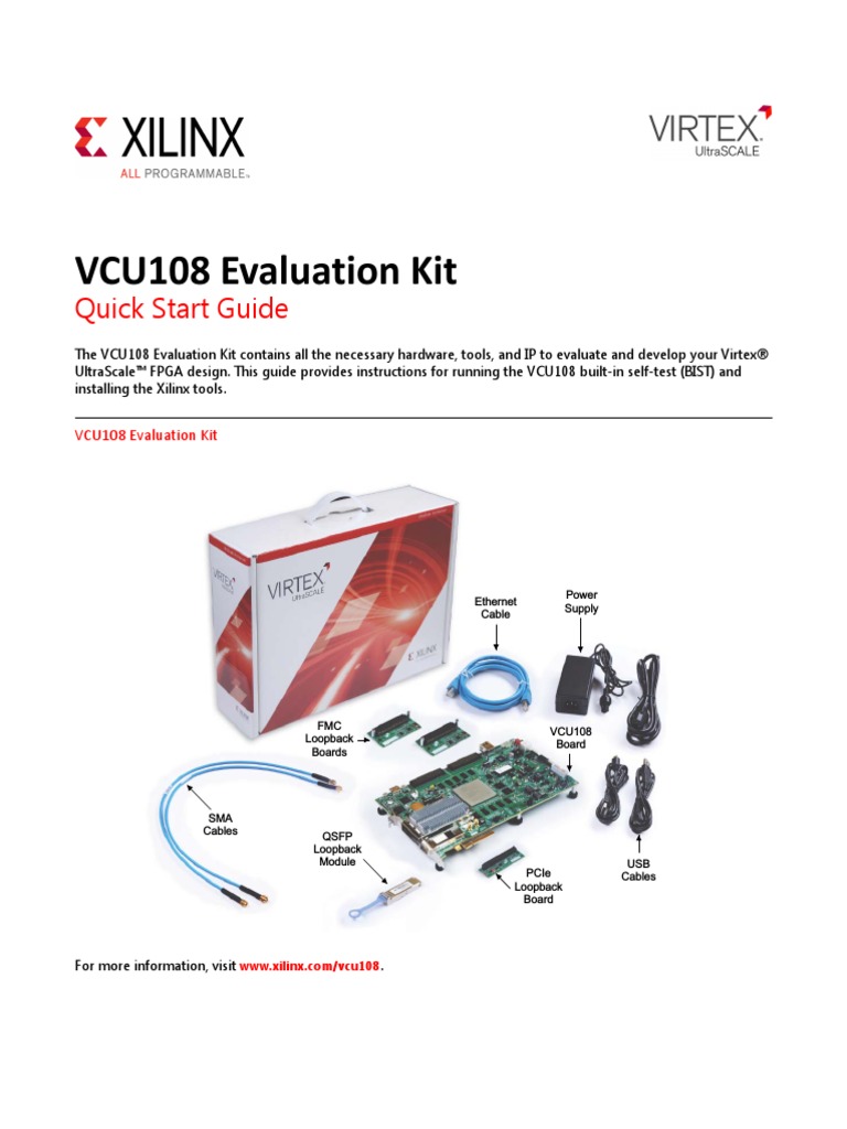 VCU108 Evaluation Kit: Quick Start Guide | PDF | Field Programmable ...