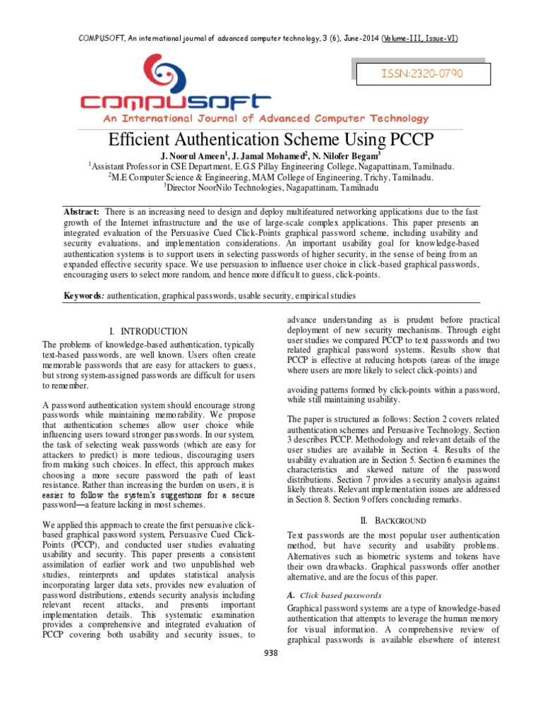 Compusoft, 3 (6), 938-951 PDF | PDF | Password | Usability