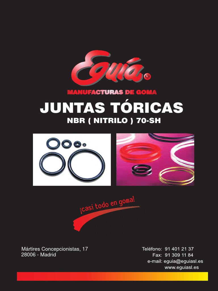 Catalogo Junta Torica | PDF | Ciencia de los materiales | Materia suave