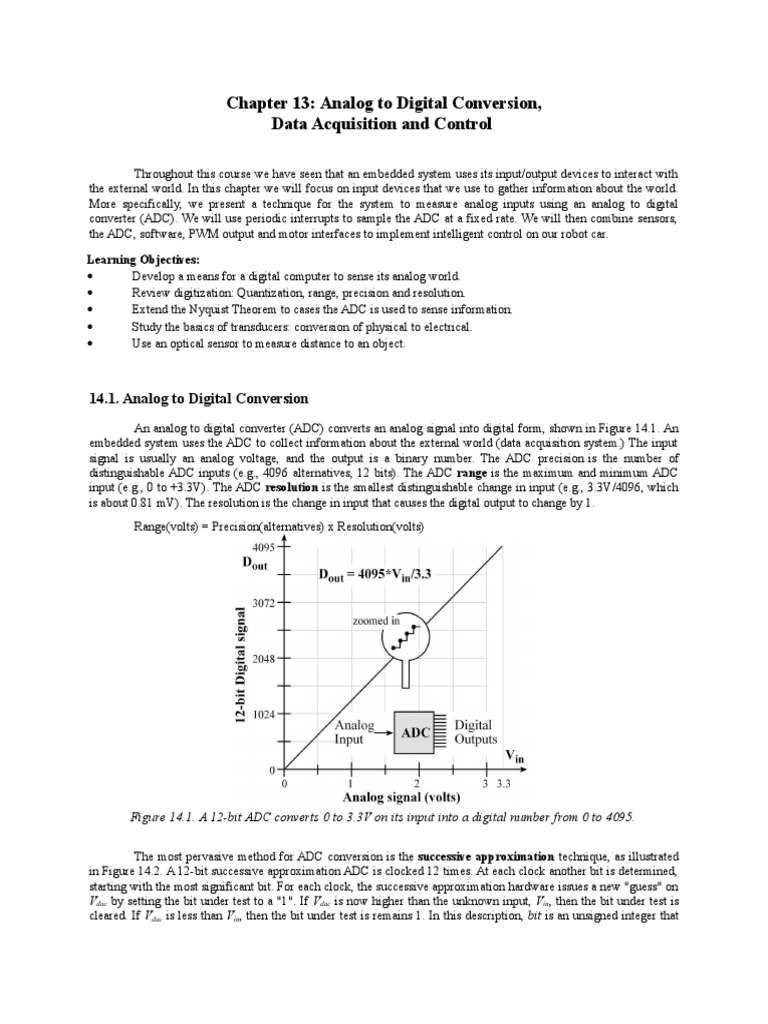 Chapter 13: Analog To Digital Conversion, Data Acquisition and Control | PDF | Analog To Digital ...