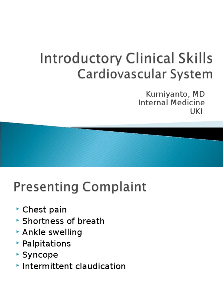 Cardiovascular Clinical Skill | PDF | Pulse | Heart