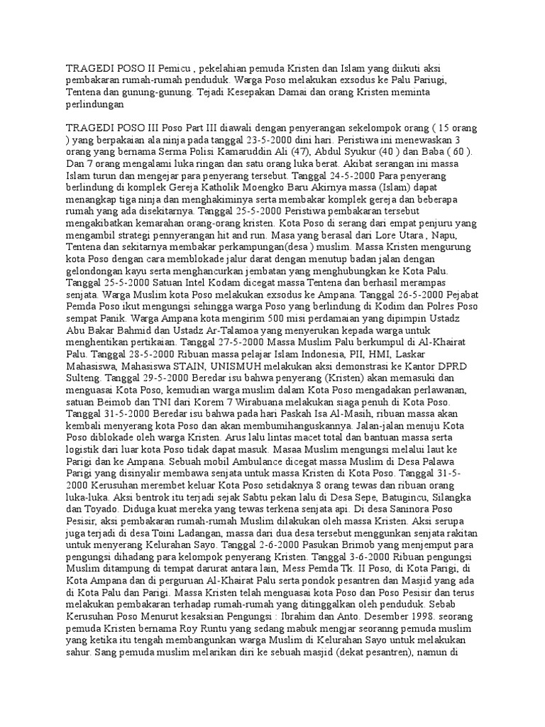 Tragedi Poso | PDF