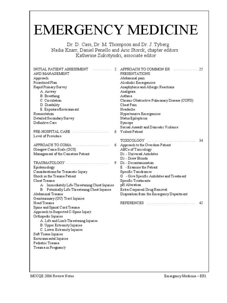 Emergency Medicine | PDF | Shock (Circulatory) | Coma