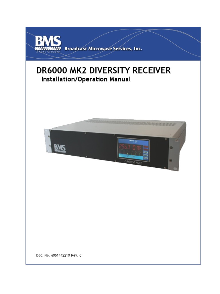 DR6000 MK2 Diversity Receiver Manual, Installation & Operation | PDF ...