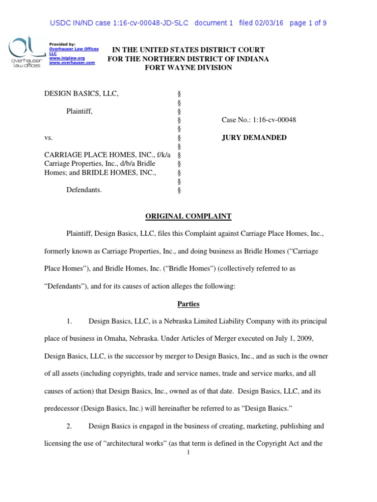 Complaint | PDF | Copyright Infringement | Copyright