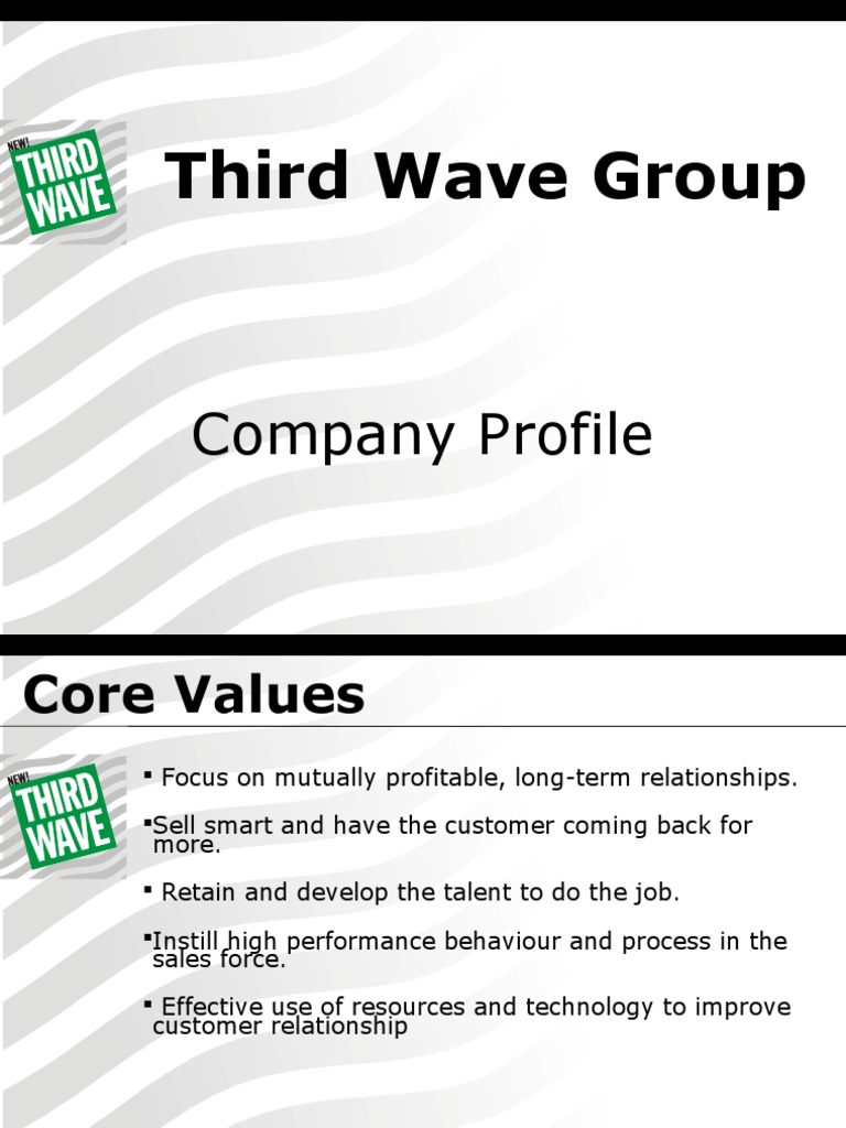 Third Wave Group: Company Profile | PDF | Sales | Retail