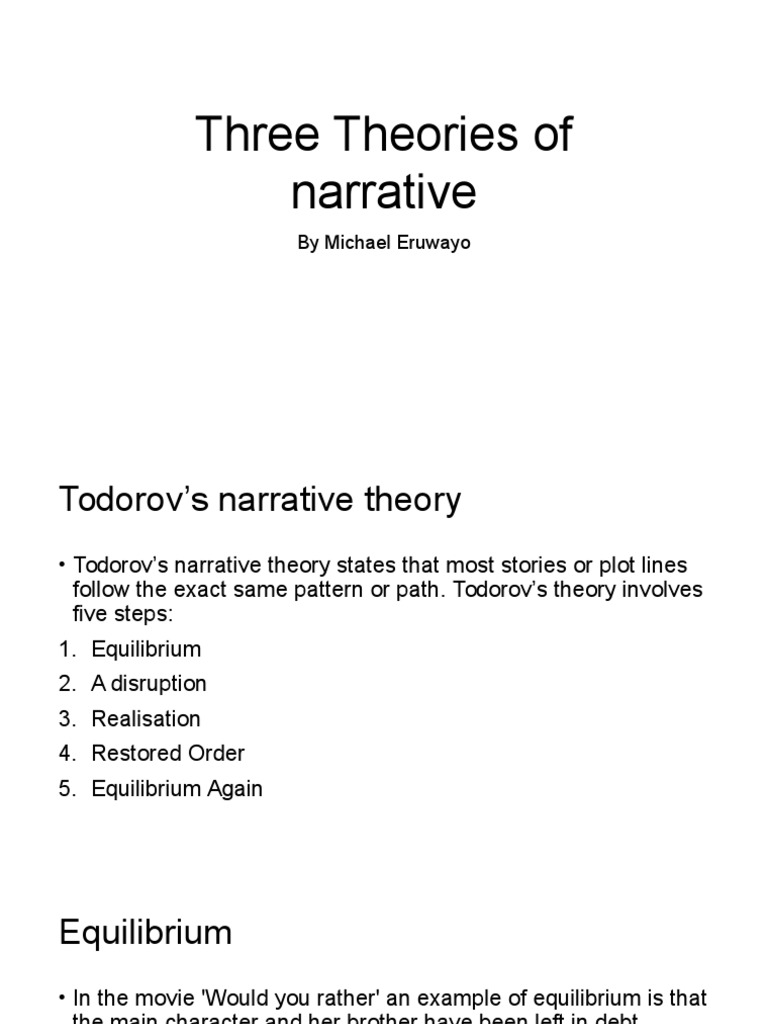 Analyzing Todorov's Narrative Theory | PDF