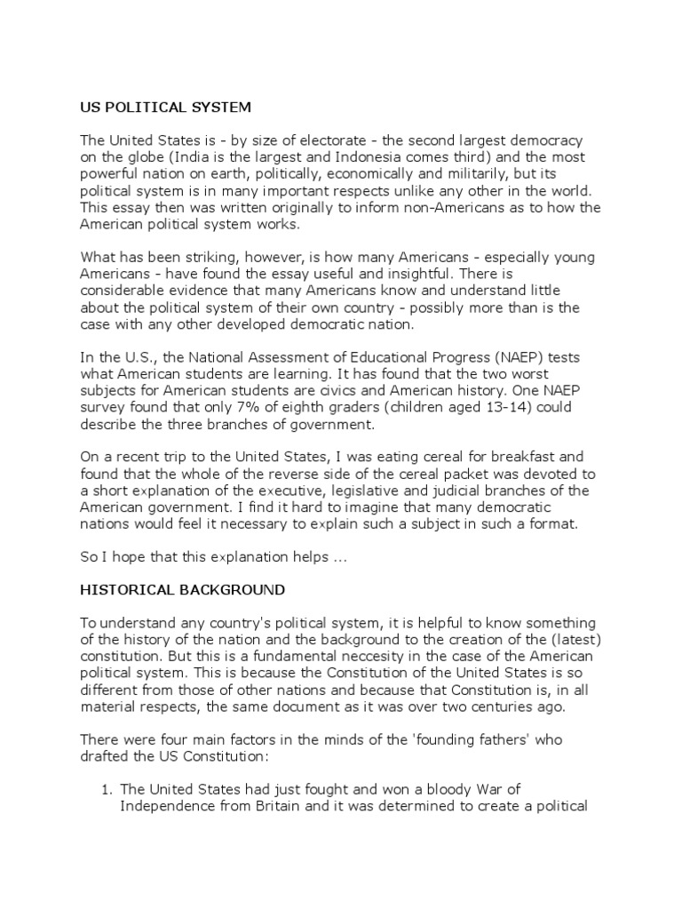 Us Political System | PDF | United States Senate | United States House ...
