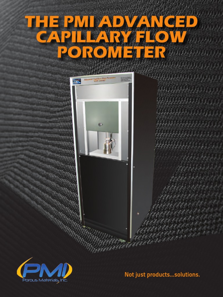 Advanced Capillary Flow Porometer | PDF | Porosity | Liquids