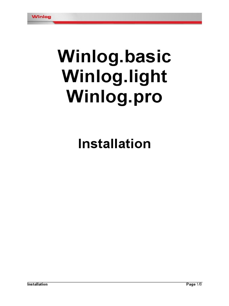 Installation Winlog - Basic.light - Pro en | PDF | Installation ...