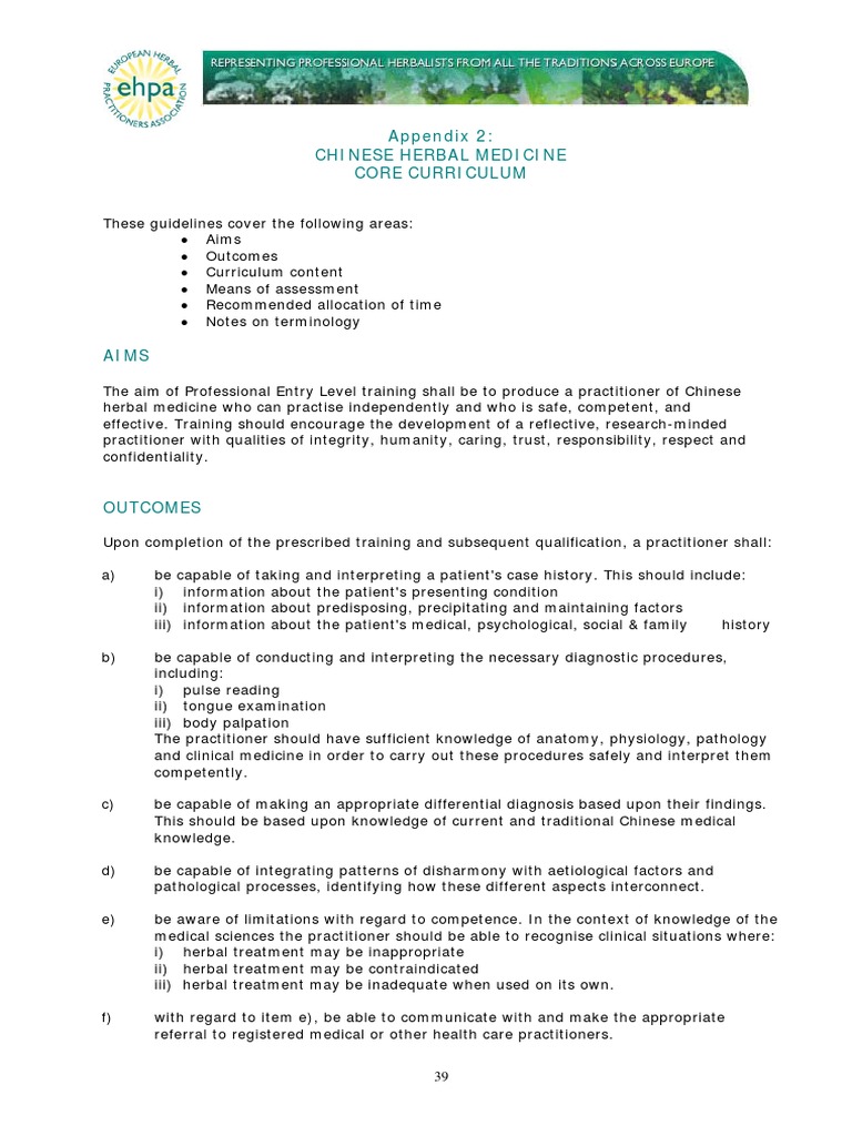 Appendix Chinese Herbal | Traditional Chinese Medicine | Medical Diagnosis