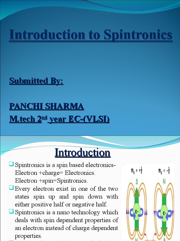 Introduction To Spintronics | PDF | Electronic Engineering | Physics