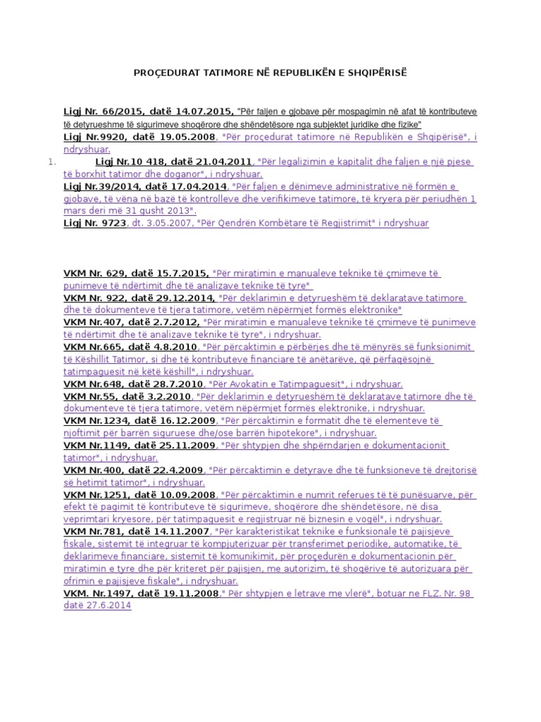Legjislacioni Tatimor | PDF