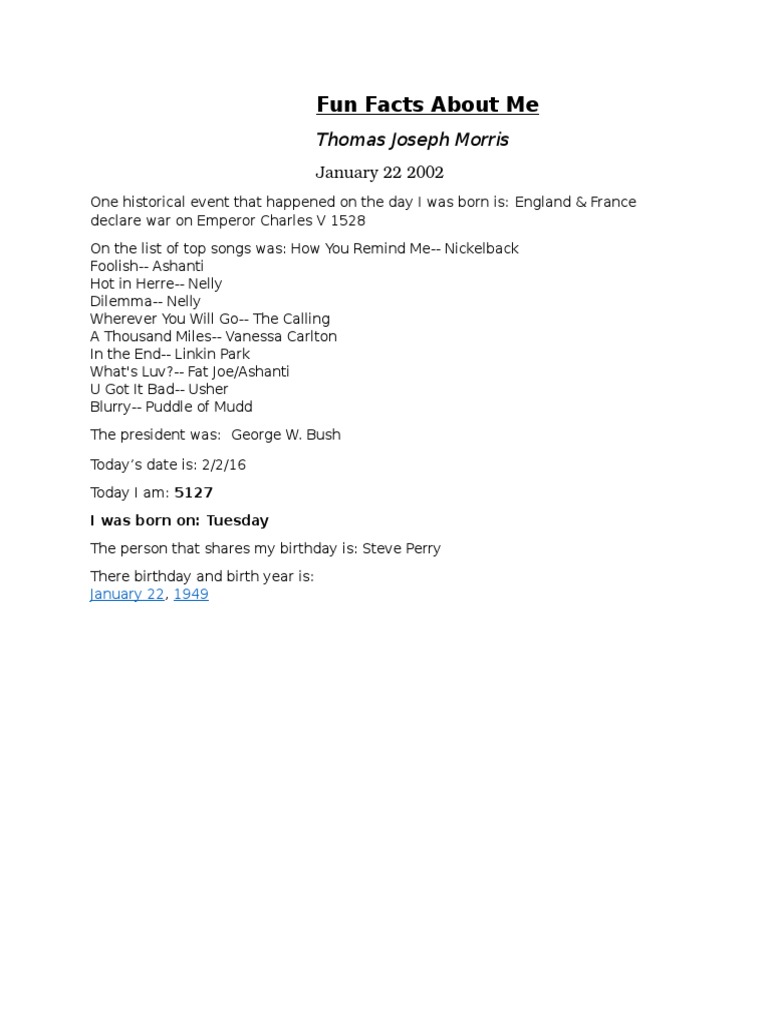 January 22 Birth Facts and Events | PDF | History