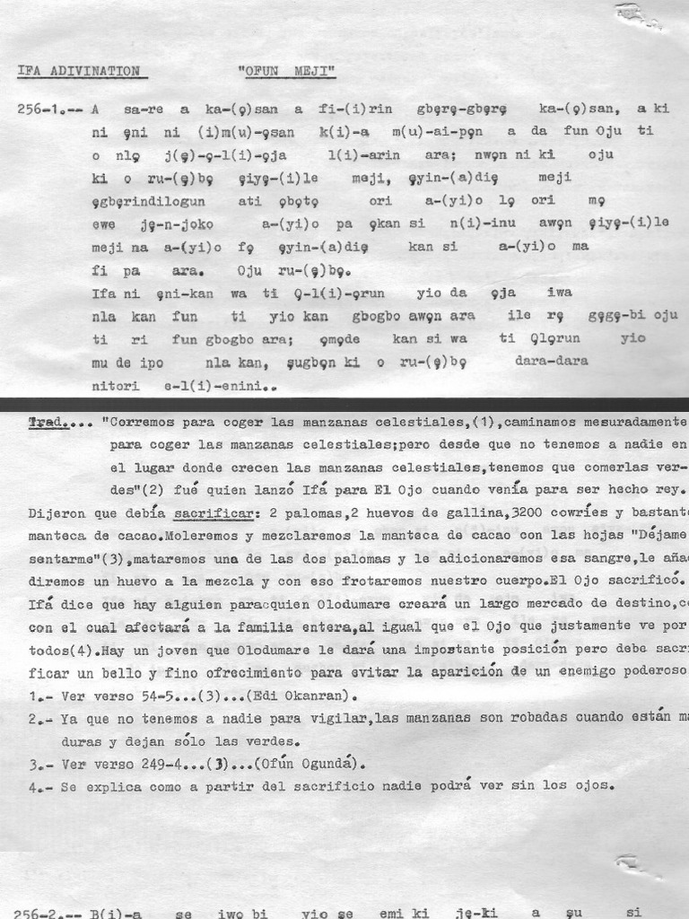 Ofún Méji (Oragún) | PDF