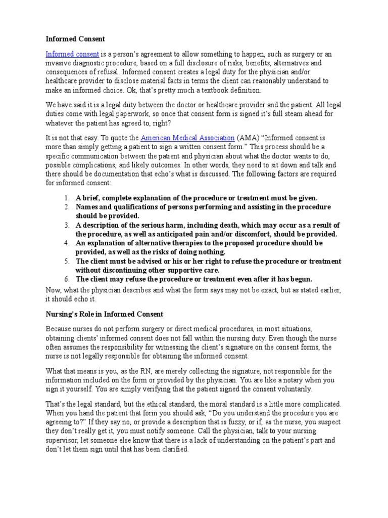 Informed Consent | PDF | Informed Consent | Consent