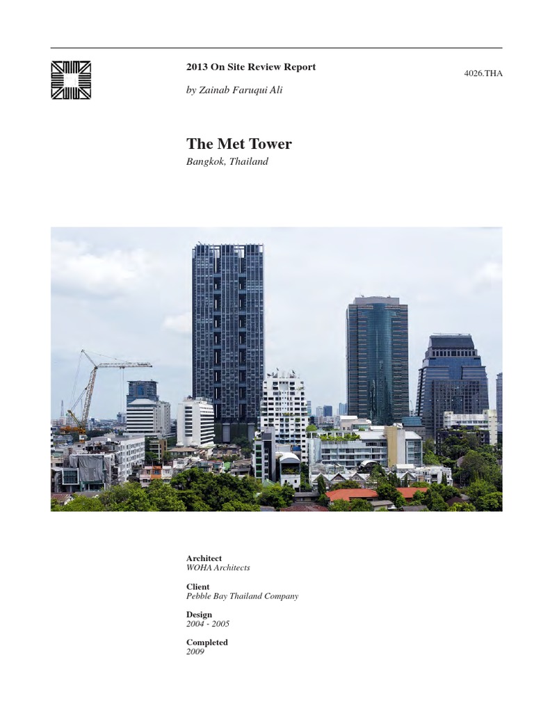 The Met Tower | PDF | Apartment | Architect