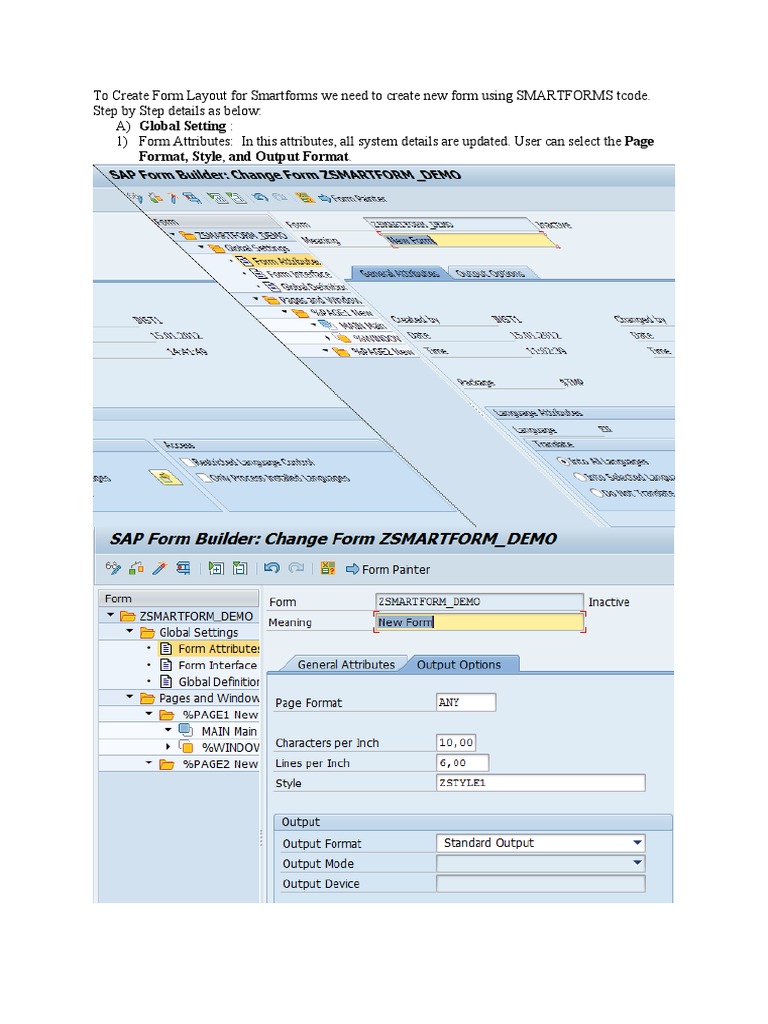 Smartform Form Layout Creation Tcode Smartforms Pdf Pdf Parameter Computer Programming
