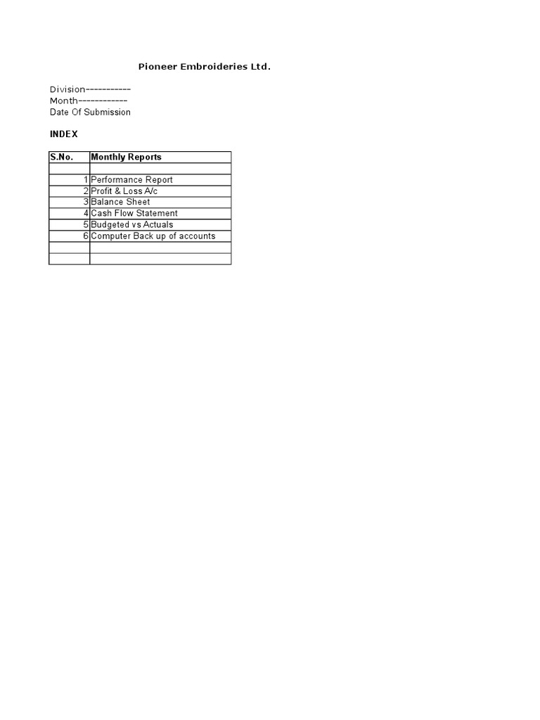 MIS Financials Format XlsMIS | PDF | Cash Flow Statement | Debits And ...