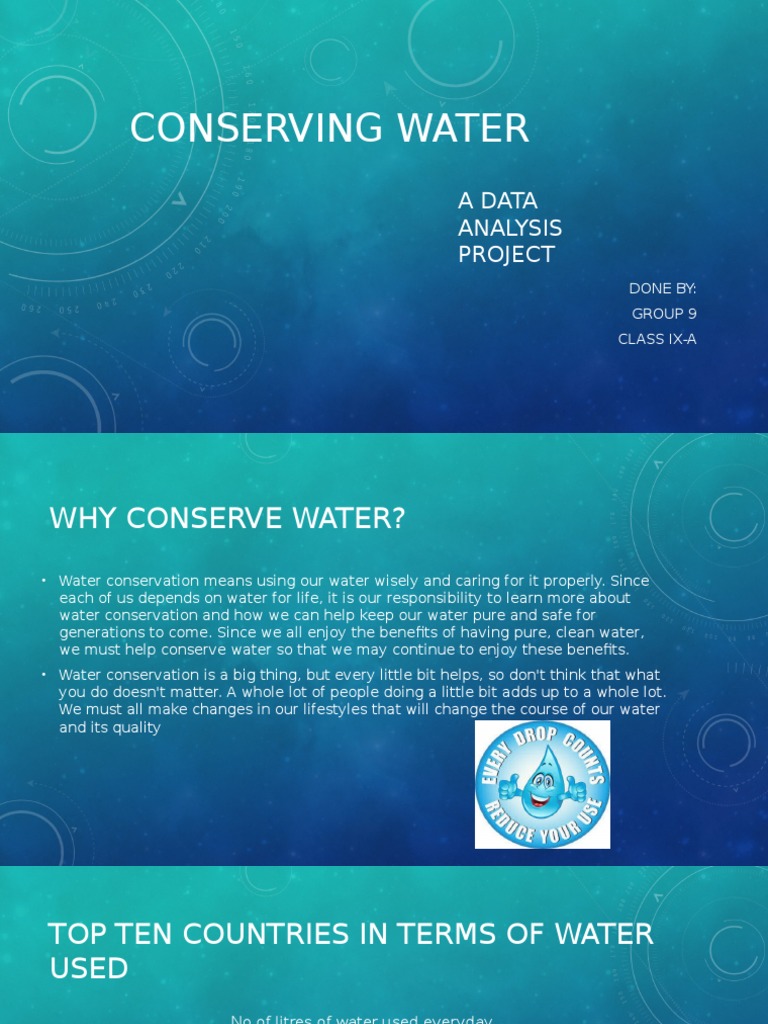 Conserving Water: A Data Analysis Project | PDF | Water Scarcity ...