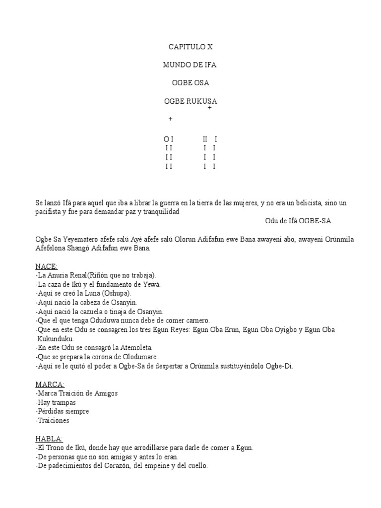 10-Ogbe Osa | PDF | Naturaleza | Religión y creencia
