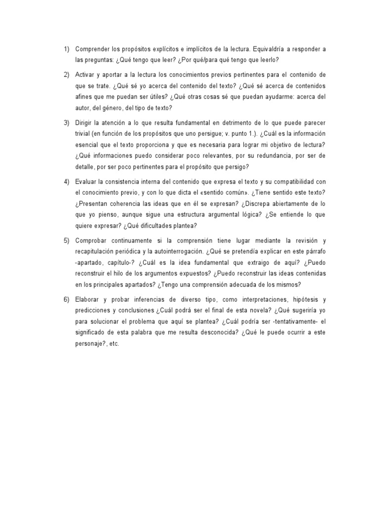 Comprender Los Propósitos Explícitos e Implícitos de La Lectura | PDF ...