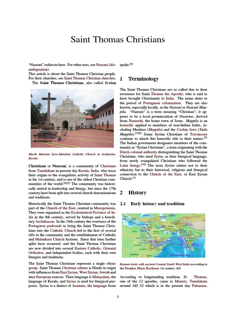 Saint Thomas Christians | PDF | Eastern Christianity | Christian ...