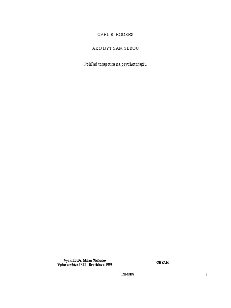 Ako Byt Sam Sebou | PDF