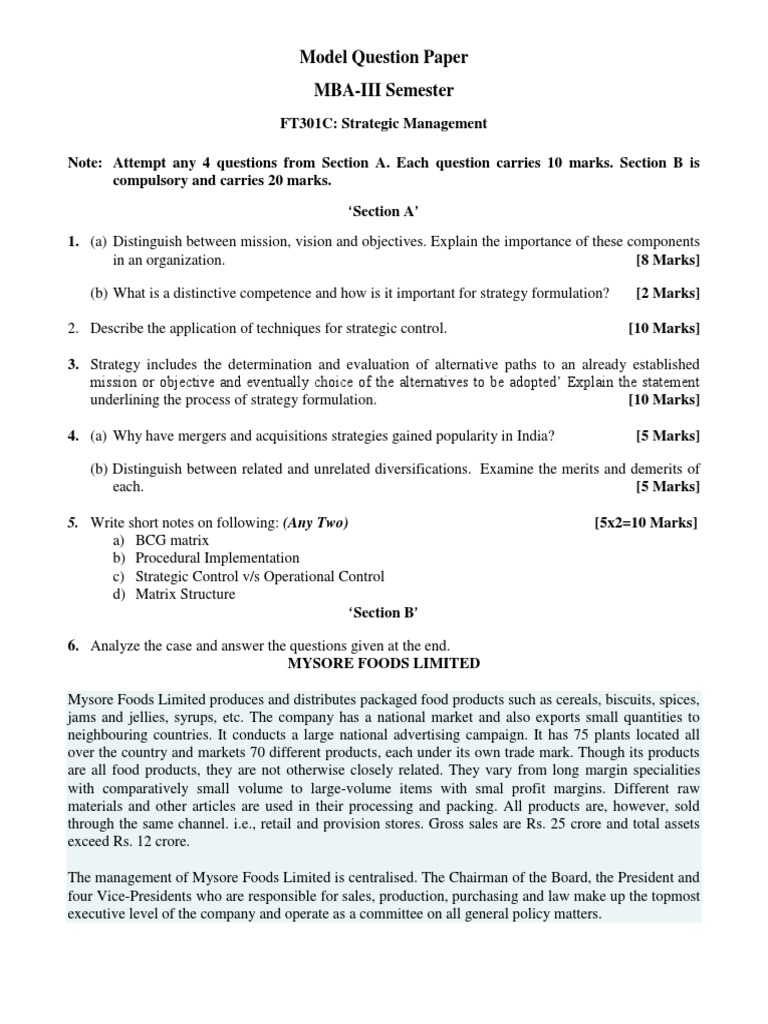 Model Question Papers MBA | PDF | Option (Finance) | Futures Contract