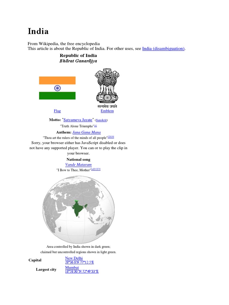 India PDF | PDF | Indian Subcontinent | Asia