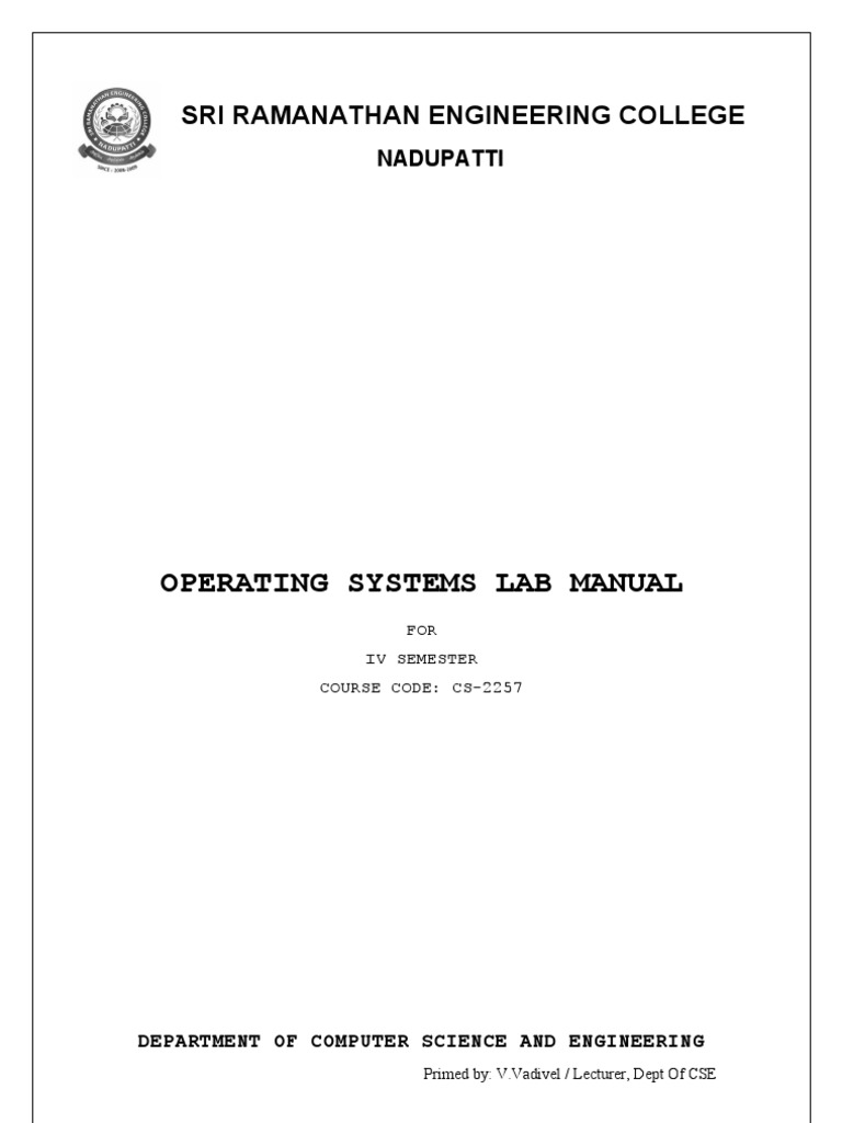 Lab 7: Operating Systems Exercises | PDF