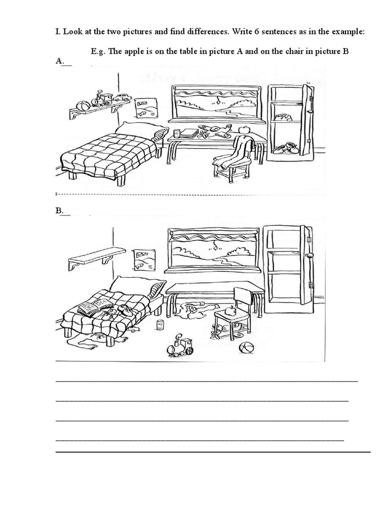 Rooms and Furniture Worksheet | PDF | Linguistics