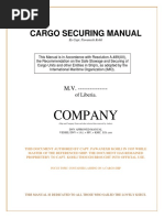 Cargo Securing Manual Overview | PDF | Cargo | Ships