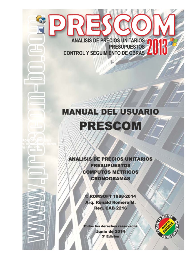 Manual Prescom 2013 | PDF | Presupuesto | Archivo de computadora